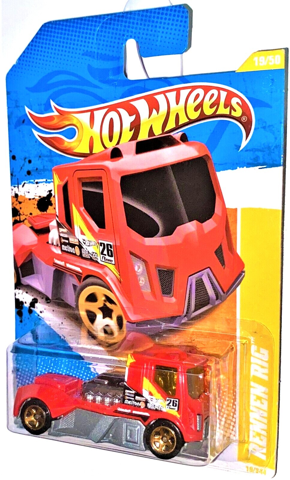 Hot Wheels 2011 Rennen Rig Red New Models #19/50 IN PROTECTO PACK | eBay