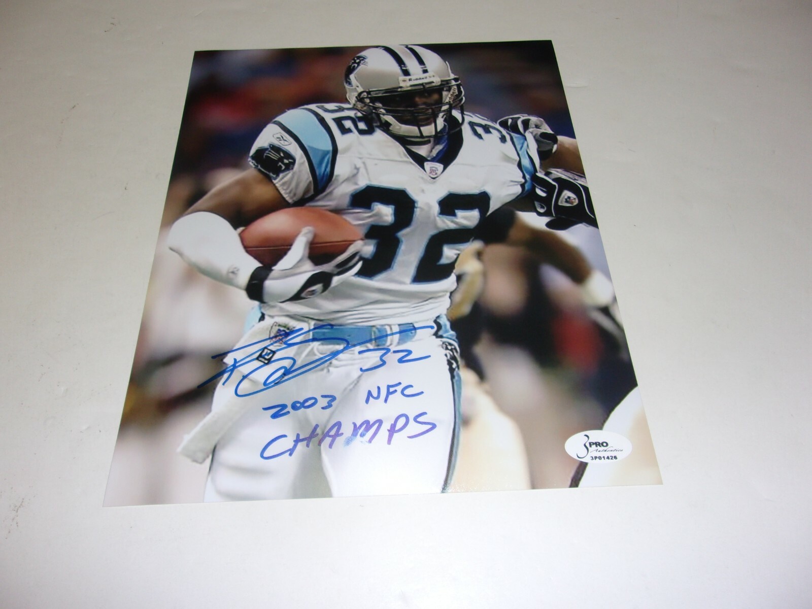 ROD SMART CAROLINA PANTHERS 2003 NFC CHAMPS 3-PRO/HOLO SIGNED 8X10 ...