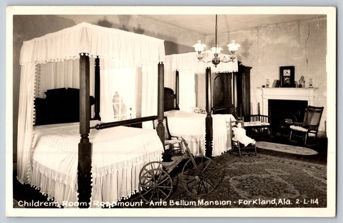 Rosemount Antebellum Mansion Forkland Alabama AL Vintage Postcard RPPC ...