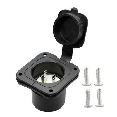 Automotive Flanged Power Socket 125V 15Amp 3 Prong 3750W 50Hz/60Hz AC ...