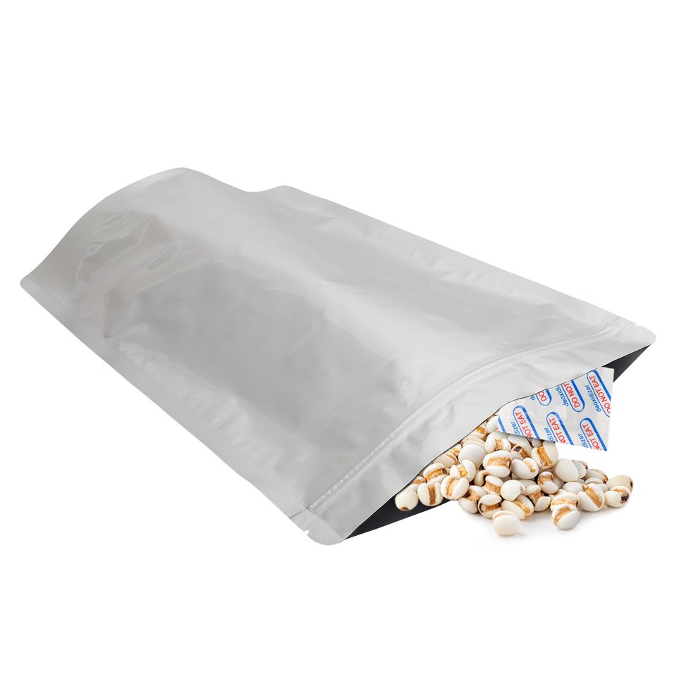 Stand Up Mylar Bags 8.7Mil with Oxygen Absorbers Resealable Food ...