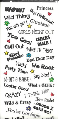Slang Cool Clueless Whatever Chill Party Rock Wild Crazy Yuck MAMBI ...