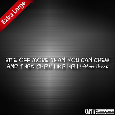 XL Peter Brock Quote - 50cm White Vinyl Sticker | eBay Australia