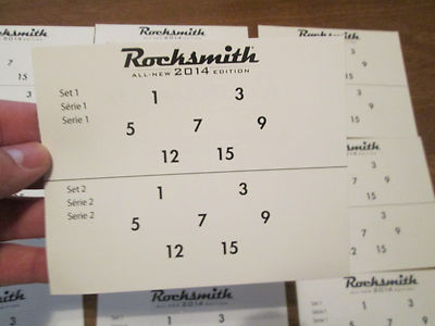 LOT 2 SHEET Rocksmith 2014 Guitar Fret Number Stickers 2 Sets for Sheet ...