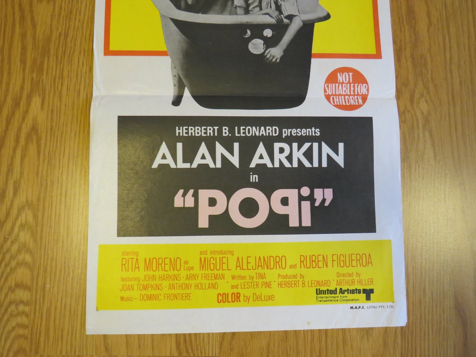 POPI ORIGINAL 1969 DAYBILL CINEMA FILM MOVIE POSTER alan Arkin COMEDY ...