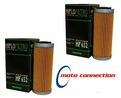 HI FLO FILTRO PREMIUM ENGINE OIL FILTERS (PACK OF 2) HF652 KTM SXF350 ...