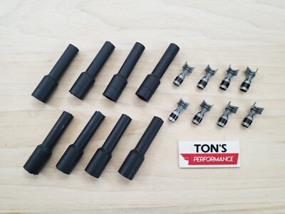 8 pack Straight 7mm Spark Plug Wire Boots With Terminals USA kit 180 ...