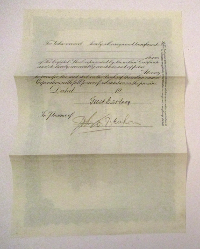 OBSOLETE ANTIQUE 1921 SILVER BUTTE MINES CORP. STOCK CERTIFICATE ~ WE ...