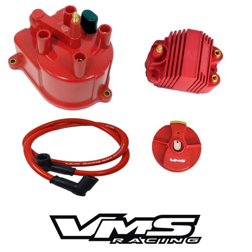 1996-2000 Honda Civic D16 EK VMS Racing Red Distributor Cap Rotor ...