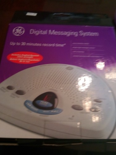 GE Digital Messaging System Answering Machine 29875GE1 English Spanish ...