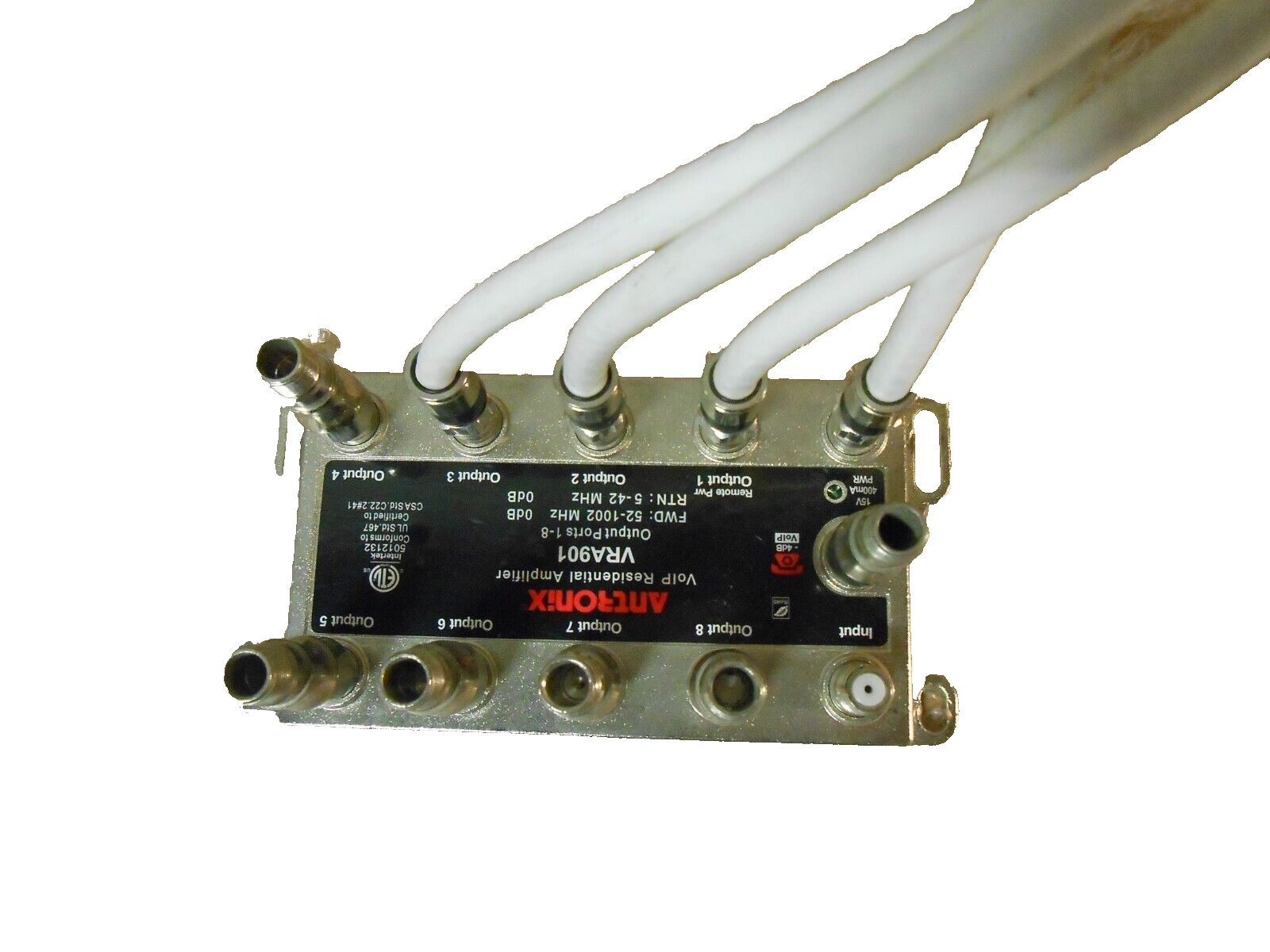 Antronix VRA901/ACP 8+1 Port F81 Coaxial RF Unity Gain Amplifier ...