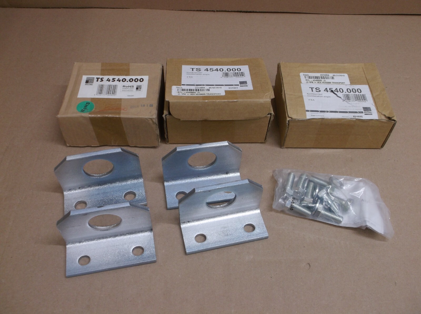TS 4540.000 Rittal NEW Box QTY 4 Combination Angle Bracket For Crane ...