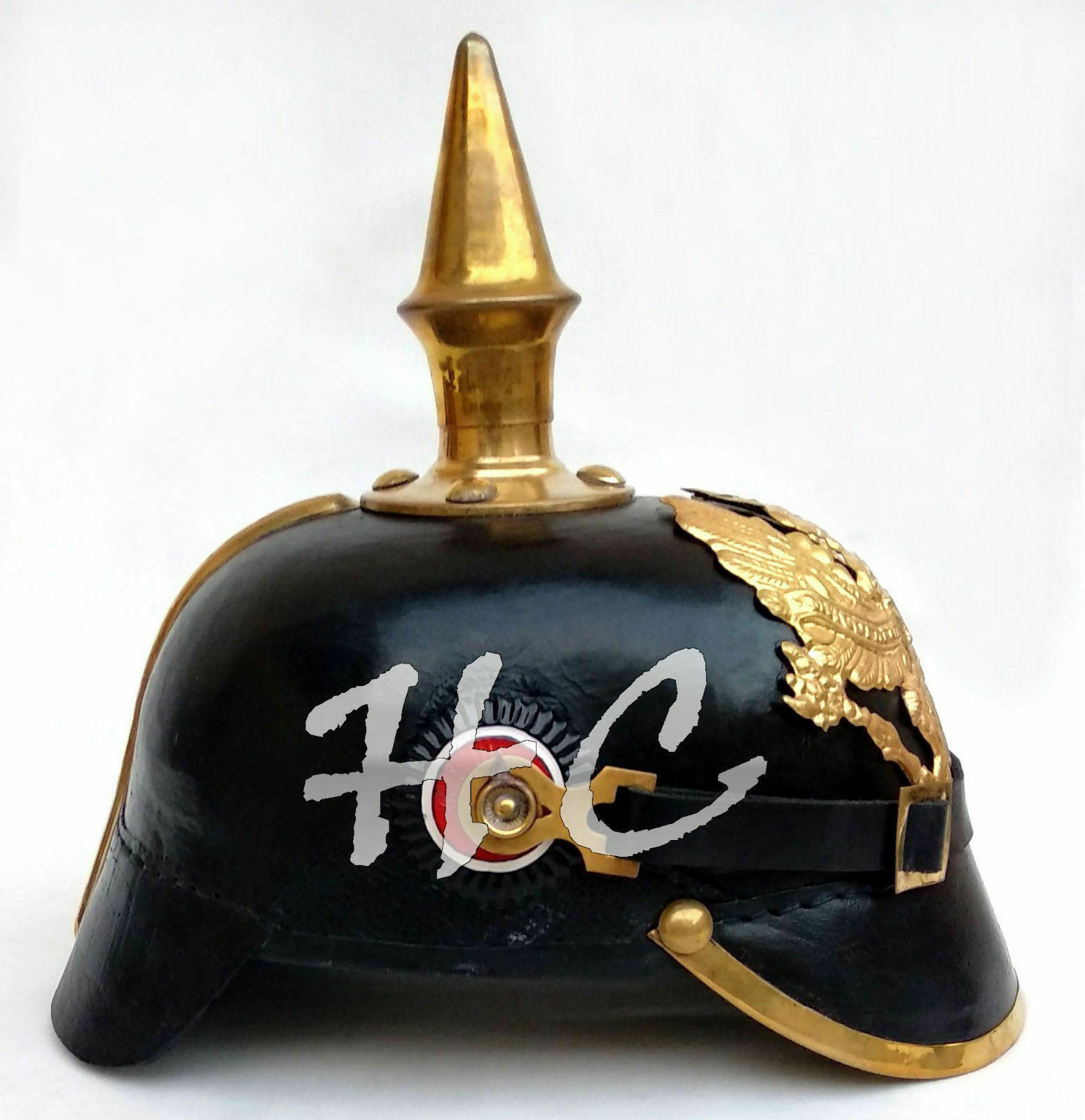 Leather Armor Spike Helmet German Pickelhaube Prussian Helmet WW1 ...
