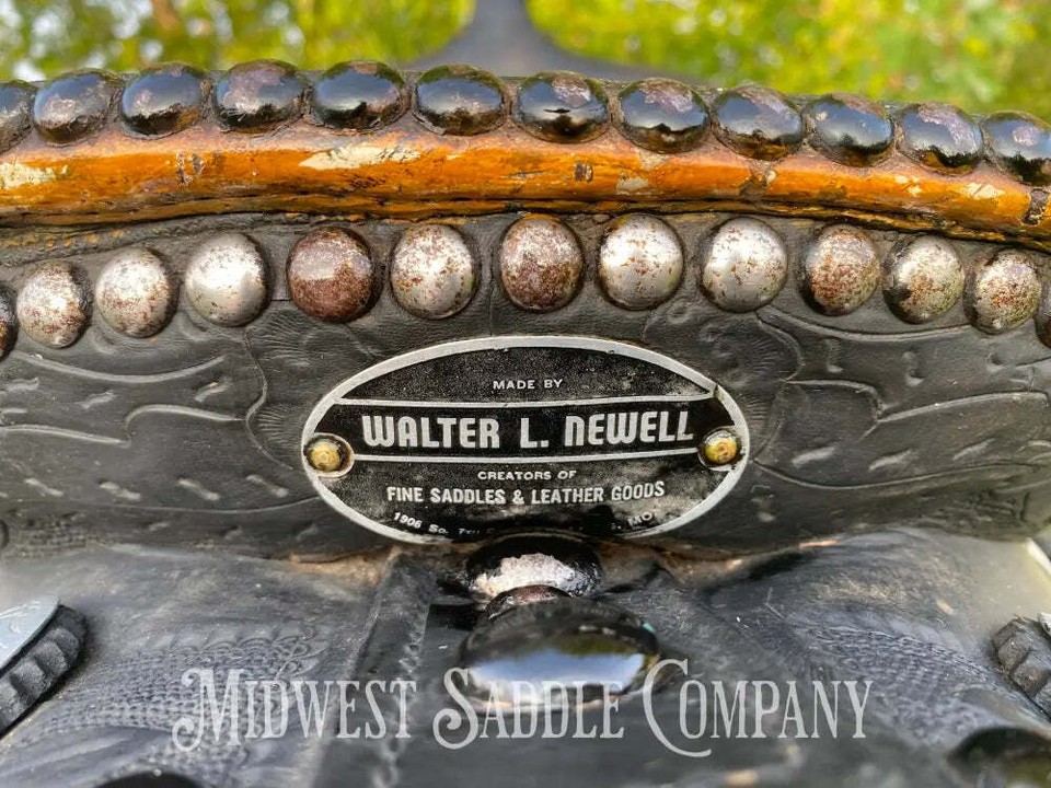 14" Walter L. Newell Vintage Parade Saddle, Tapaderos - Newell's Saddle Shop | eBay