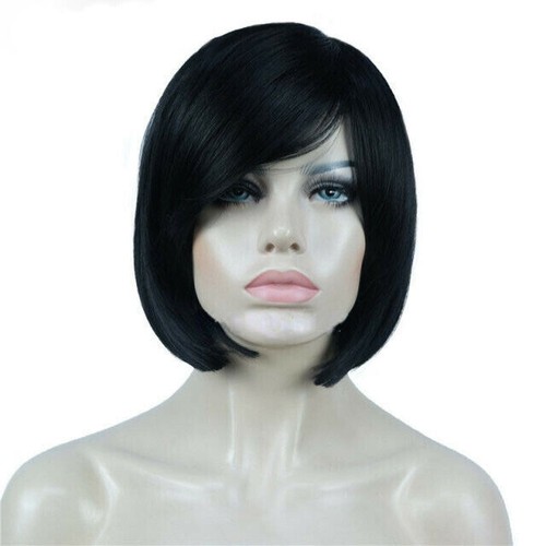 Women's Wig Natural Short Girl Straight Hair Wig Ladies Party Full Wig ...