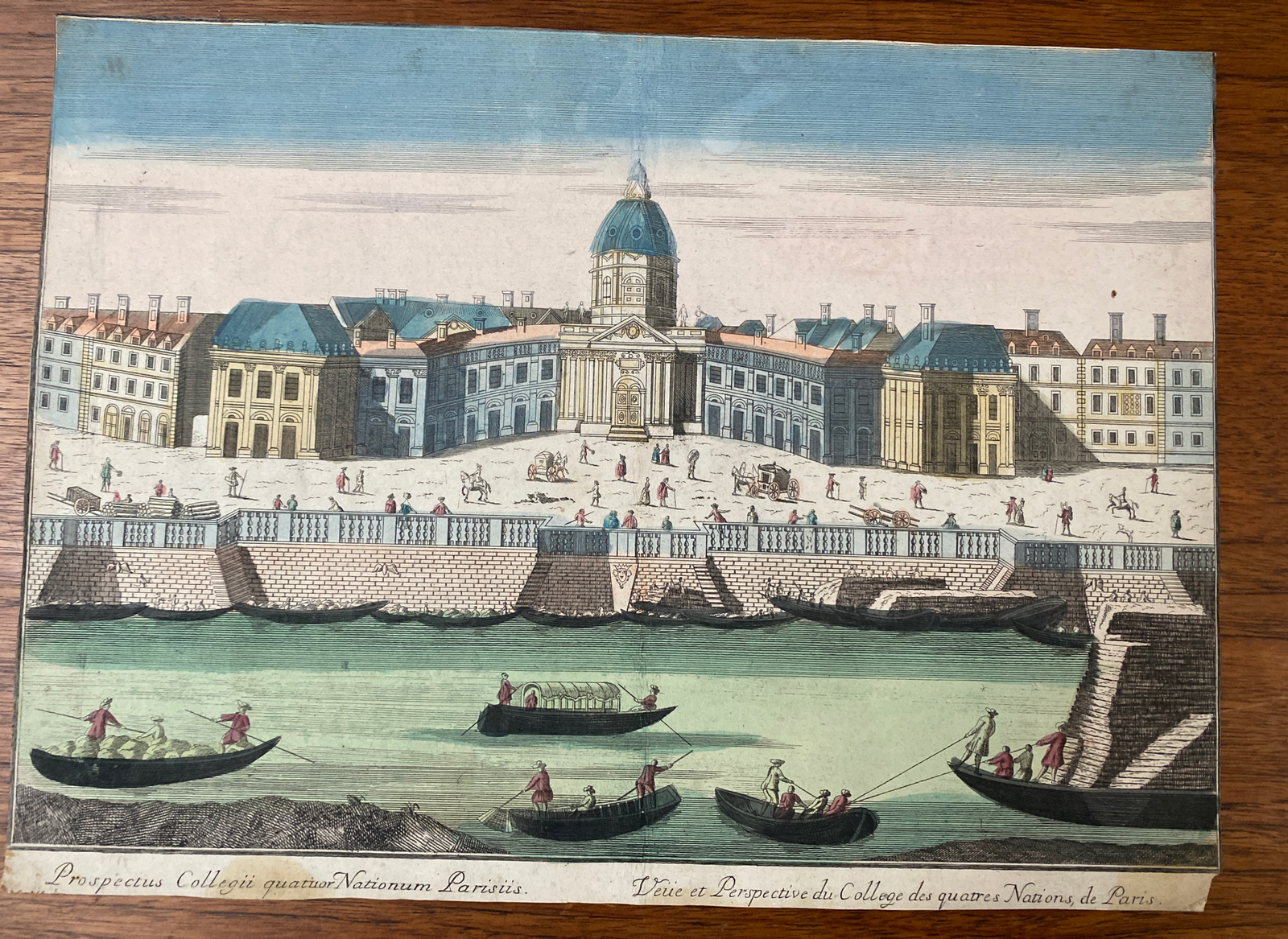 Paris 1750 View of The College Of Four Nations (Institut de France ...