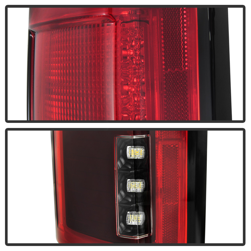 Red 2015-2017 Ford F150 FULL LED w/Blind Spot Sensor Tail Lights Brake ...