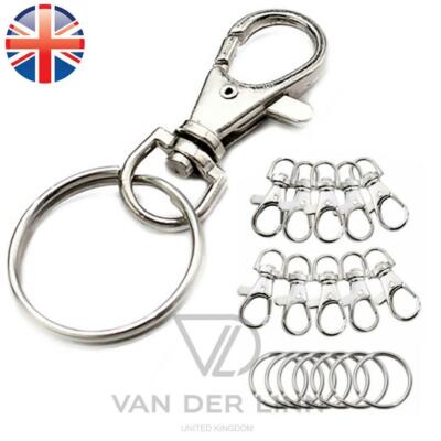 VDL 38mm Lobster Clasps Key Rings KEYRING SPLIT RINGS Hook Swivel ...