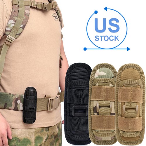 Nylon LED Flashlight Torch Holster Holder Belt Case Bag Pouch Outdoor ...