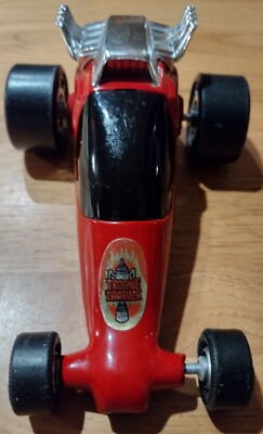 VTG Tonka Trophie Trapper Dragster Red Hot Rod Car metal Japan 6" x 4 ...