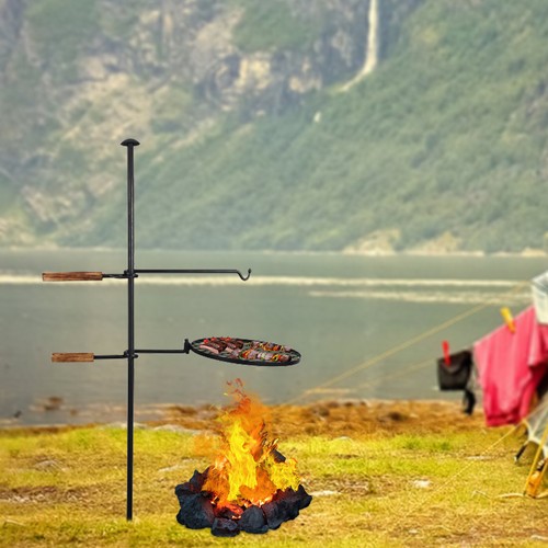 Swivel Campfire Swivel Grill Heavy Duty Over Fire Grill for BBQ Camping ...