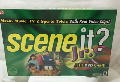 Scene it? Jr DVD Factory NEW Sealed Music Sport Movie Clips Trivia ...