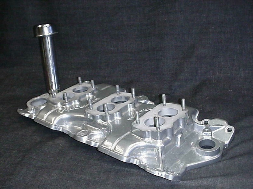 OFFY OFFENHAUSER SMALL BLOCK CHEVY TRI POWER INTAKE MANIFOLD SBC HOT ...