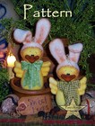 Patti's Ratties Primitive Bunny Rabbit Chick Doll Ornie Paper Pattern ...