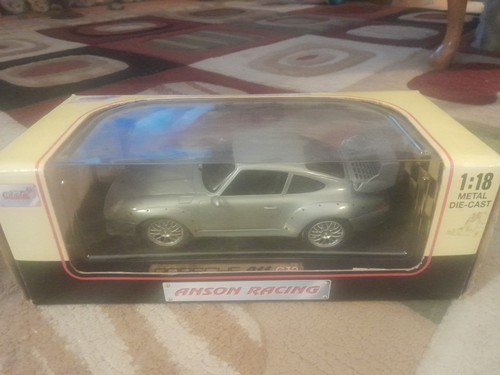 Anson 30321 1:18 Diecast Silver Porsche 911 GT2 Model Car 733734303313 ...