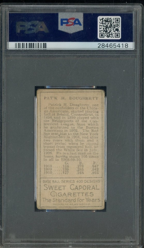 T205 Gold Border Patsy Dougherty Chicago White Sox PSA 2 GOOD | eBay