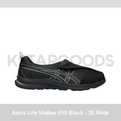 Asics Life Walker 010 Black - 3E Wide | eBay