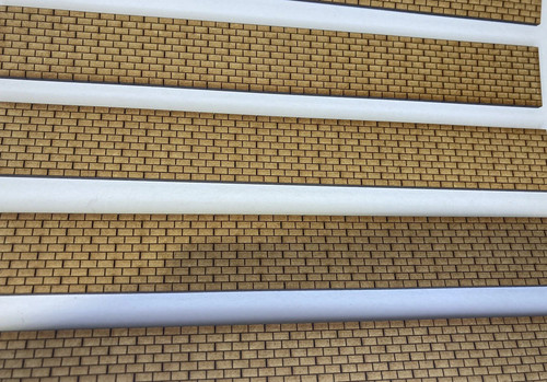5X Brick Retaining Walls. OO Gauge Train Model Scenery. 245mm X 30mm 1: ...