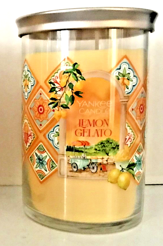 LEMON GELATO CANDLE 20 OZ TUMBLER 2 WICK YANKEE CANDLE HELLO ITALY ...