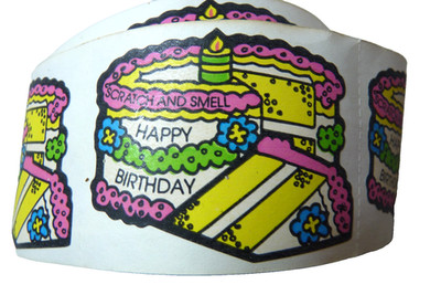 SCRATCH & Smell STICKERS (52) Happy BIRTHDAY Cake NOS Partial ROLL | eBay