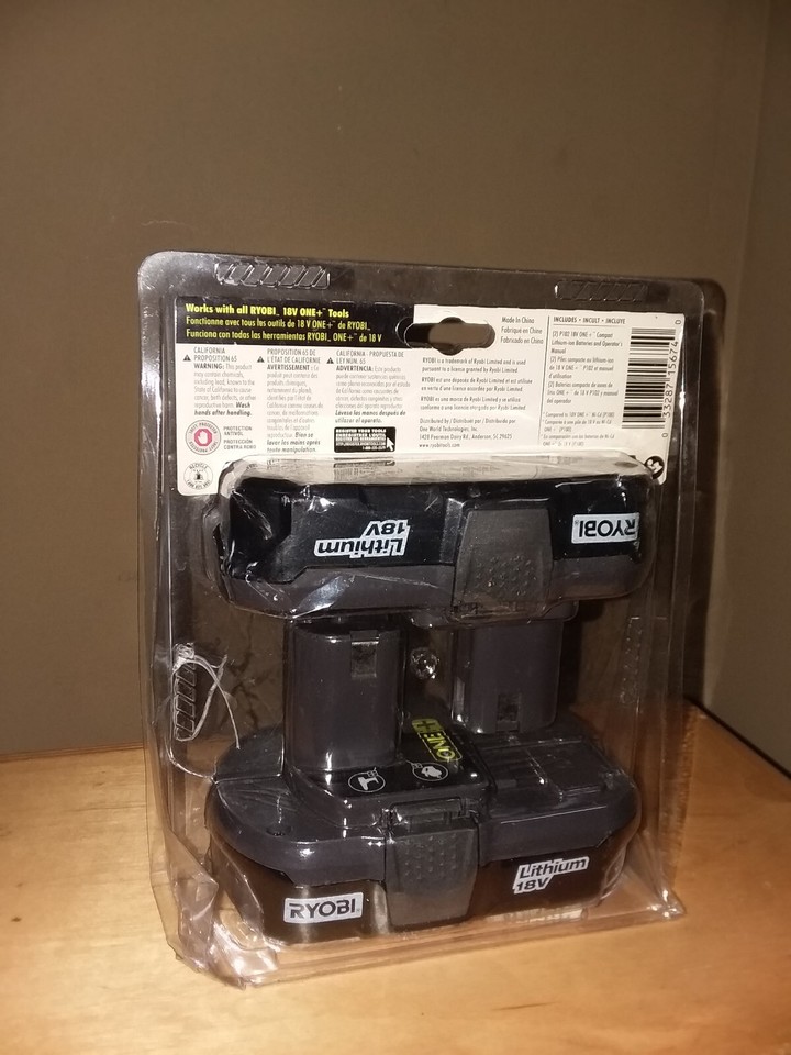 GENUINE Ryobi P102 2-pack OEM 18V One+ Lithium Ion Compact Batteries | eBay