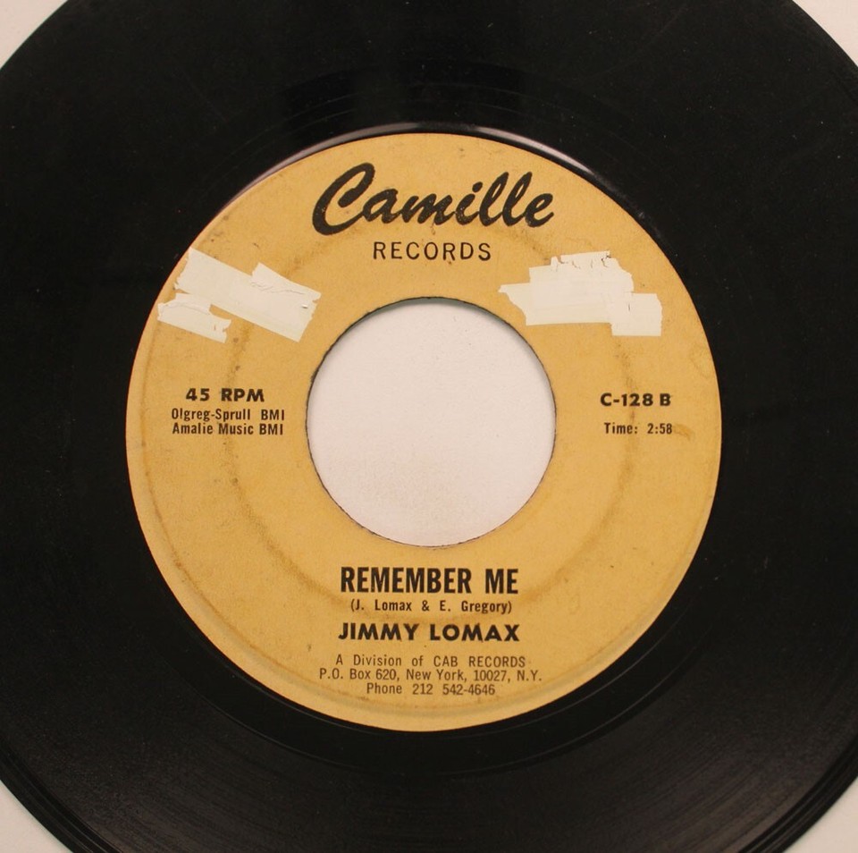 Jimmy Lomax - 45 - I'M Gonna Love You / Remember Me On Camille Records ...