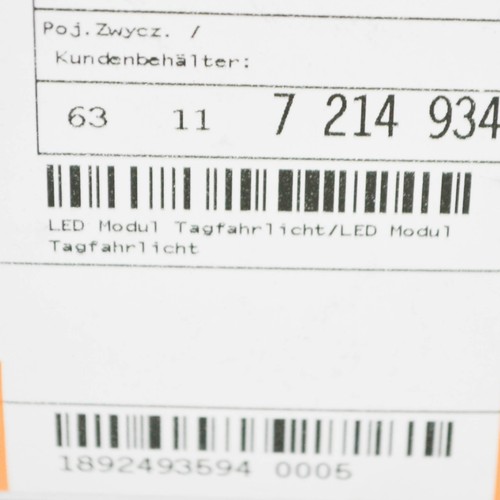 BMW M5 F90 G30 G31 G32 LED MODULE DAYTIME LIGHTS 63117214934 7214934 NO ...