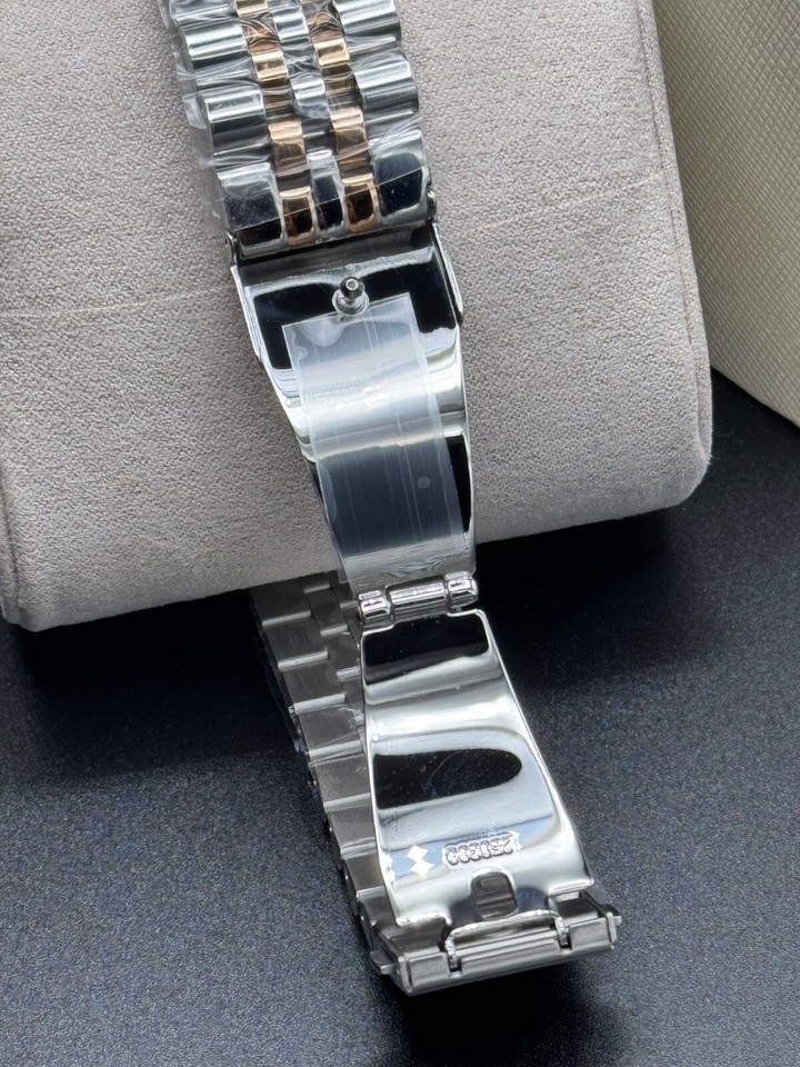 MICHAEL KORS Lexington MK8412 Silver/ Rose-Gold 45mm Blue Dial Unisex ...