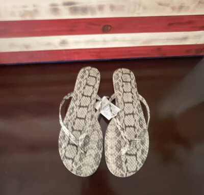 J Crew Women's Faux Snake Skin Flip Flops Sandals Sz. 10M Item # AU557 ...