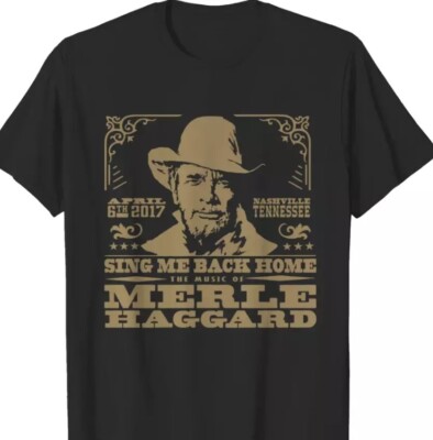 Merle Haggard Country Music T-Shirt Short Sleeve Unsiex S-5XL | eBay