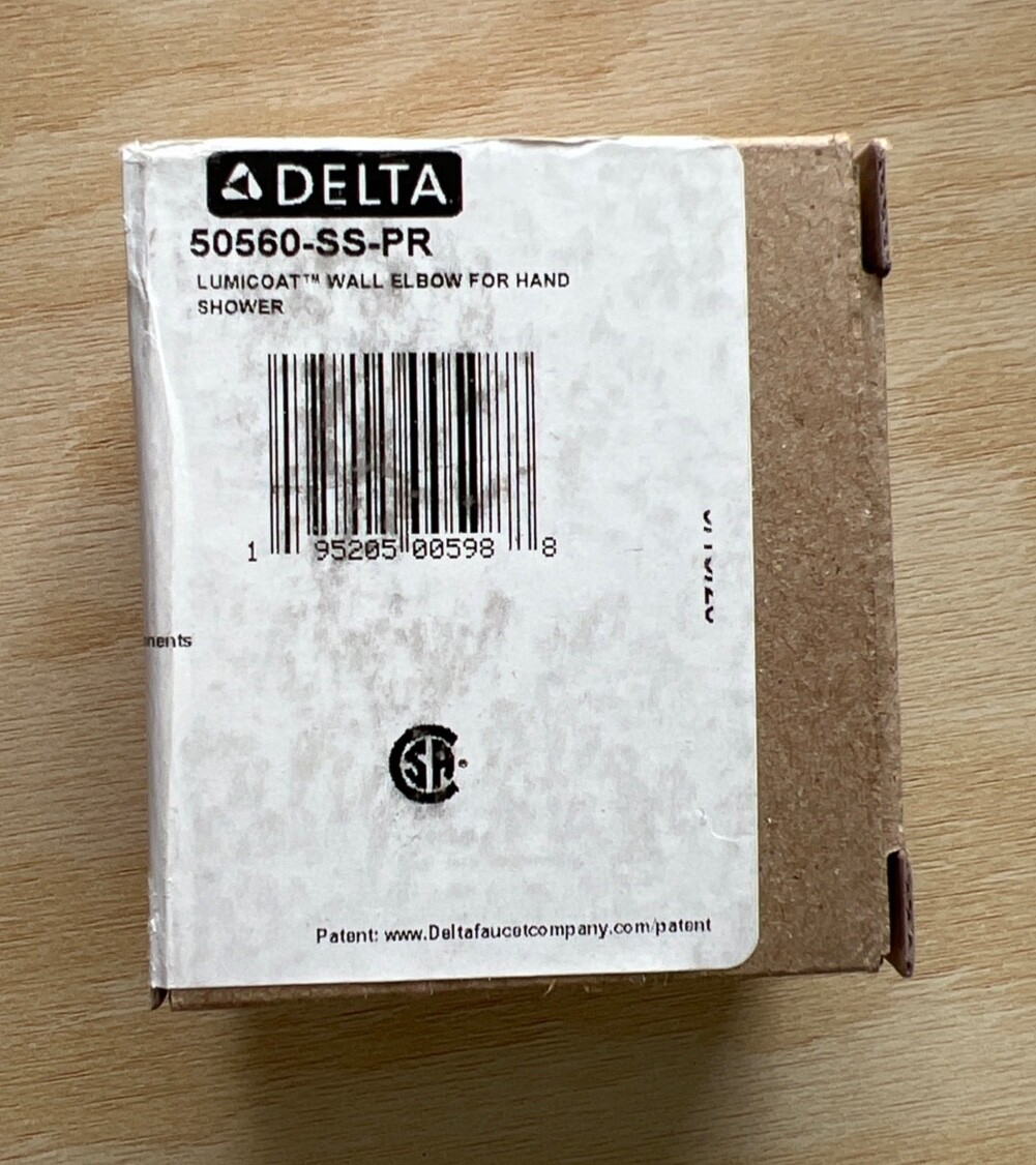 Delta Hand Shower Wall Supply Elbow - Stainless (50560-SS-PR) for sale ...