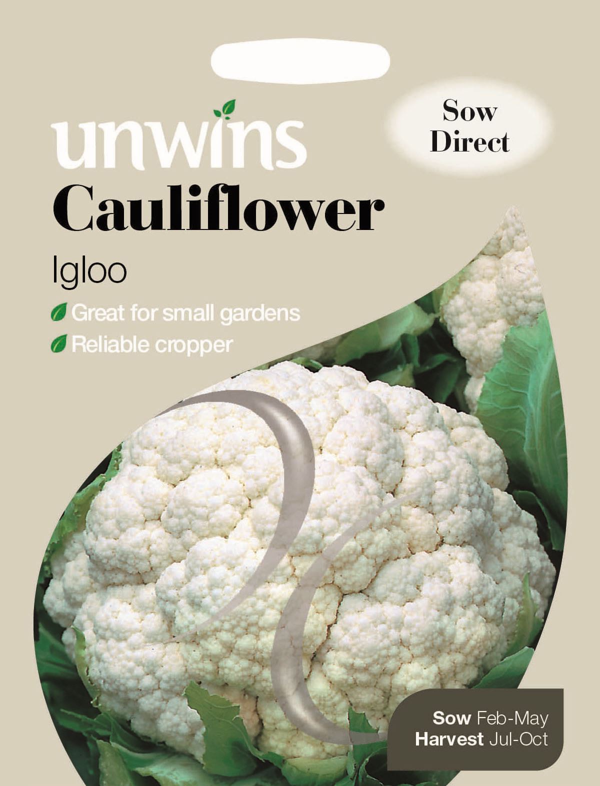 Unwins Pictorial Packet - Vegetable - Cauliflower Igloo - 75 Seeds ...