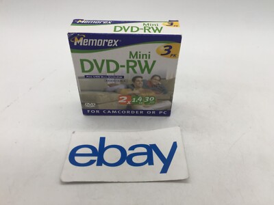 NEW Memorex Mini DVD-RW 2 Pack For Camcorder or PC FREE S/H | eBay
