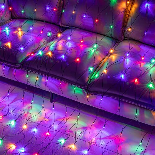 200 Led 9.8ft X 6.6ft String Lights Net Mesh Lights Christmas Net ...