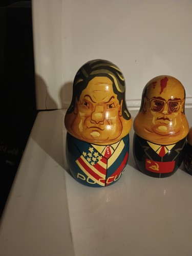 Vintage Russian matryoshka dolls Presidents Nesting Dolls Vintage RARE ...