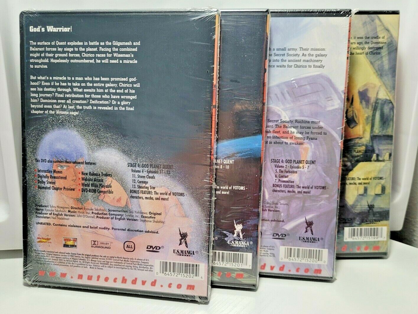 Armored Trooper VOTOMS DVD Stage 4: God Planet Quent Box Set (DVD, 2001 ...