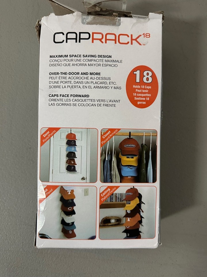 Cap Rack System Baseball Cap Organizer holds 18 Caps Black | eBay