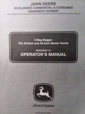 John Deere Riding Lawn 42" & 48" Mower Two Bagger Grass Collector ...