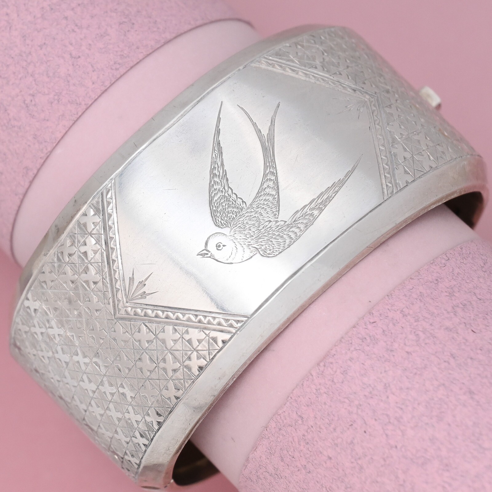 Antique Victorian Swallow Aesthetic Period Wide Cuff … - Gem