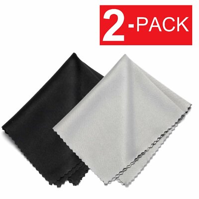 2-Pack Premium Microfiber Cloth Eyeglass Sunglasses Cleaning Camera LCD ...
